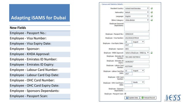 Adapting iSAMS for Dubai - How JESS is using the iSAMS HR module | PPTX ...