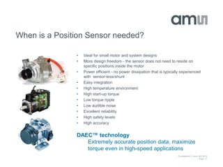 Efficient Motor Commutation through Advanced Position Sensing | PPT