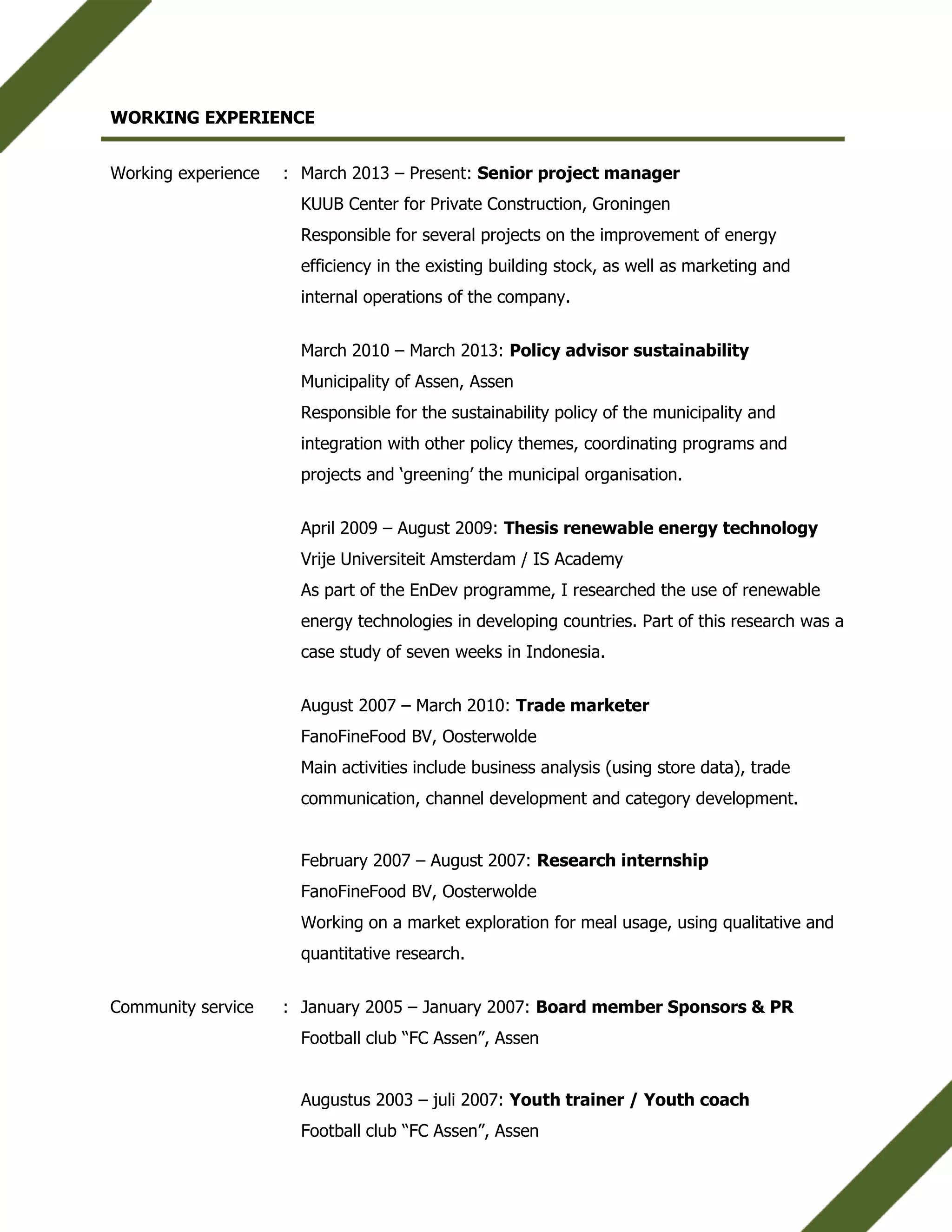English CV MJ Middelkamp | PDF