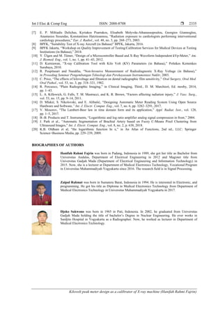 Kilovolt Peak Meter Design as a Calibrator of X-Ray Machine | PDF