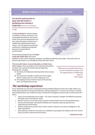 Workshop with Bill Torbert for Business Leaders, Executive Coaches ...