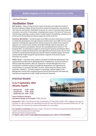 Workshop with Bill Torbert for Business Leaders, Executive Coaches ...