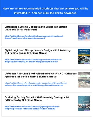 Distributed and Cloud Computing 1st Edition Hwang Solutions Manual | PDF