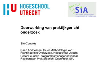 Doorwerking van praktijkgericht onderzoek | PPT