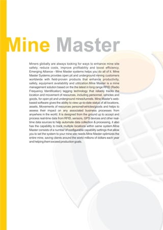 Emerging Alliance - Mine Master | PDF