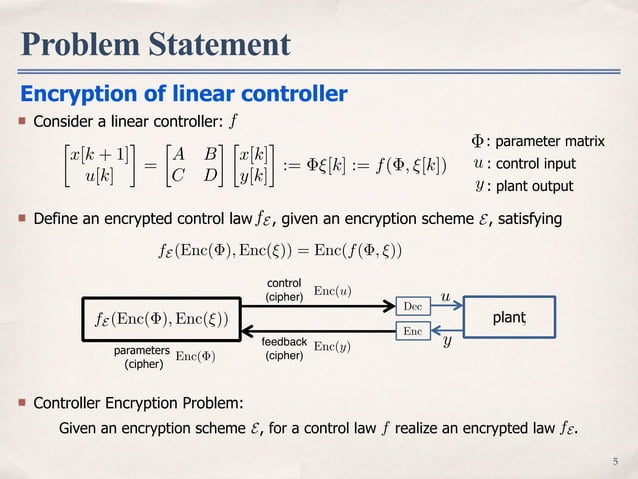Cyber-Security Enhancements of Networked Control Systems Using Homomorphic Encryption | PDF