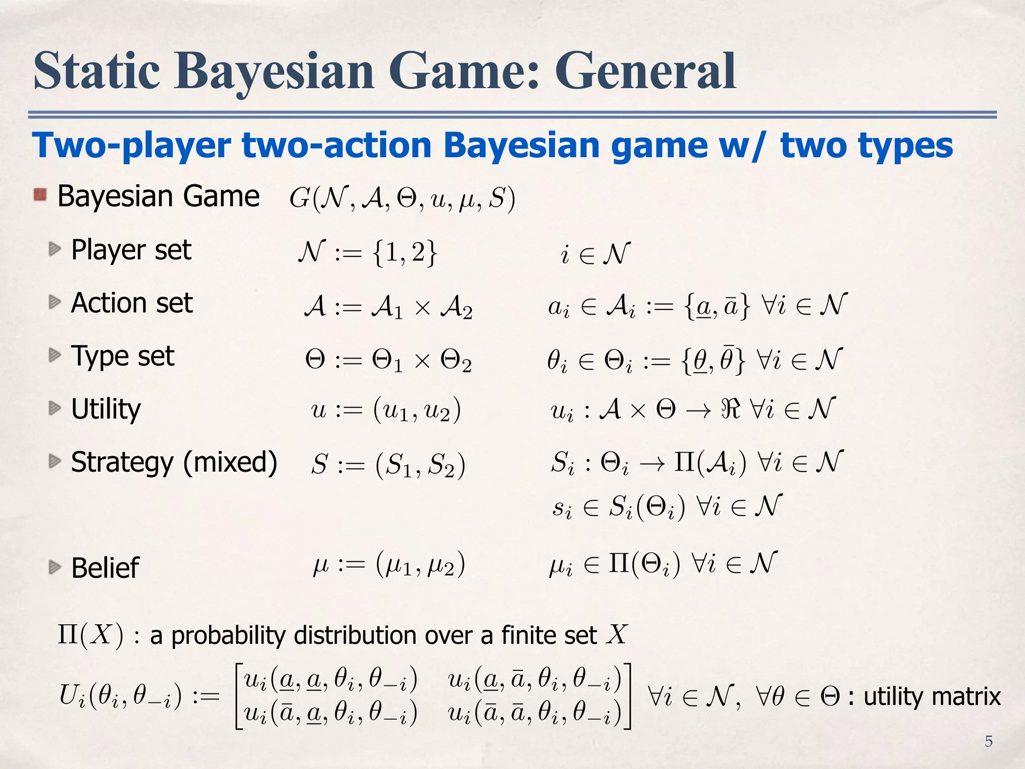 Transition Models of Equilibrium Assessment in Bayesian Game | PDF ...