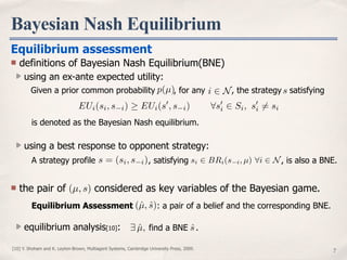 Transition Models of Equilibrium Assessment in Bayesian Game | PDF