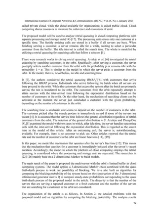 AN EFFICIENT M COMPUTE THE RATE MATRIX FOR MULTI-SERVER RETRIAL QUEUES WITH CLOUD COMPUTING ...