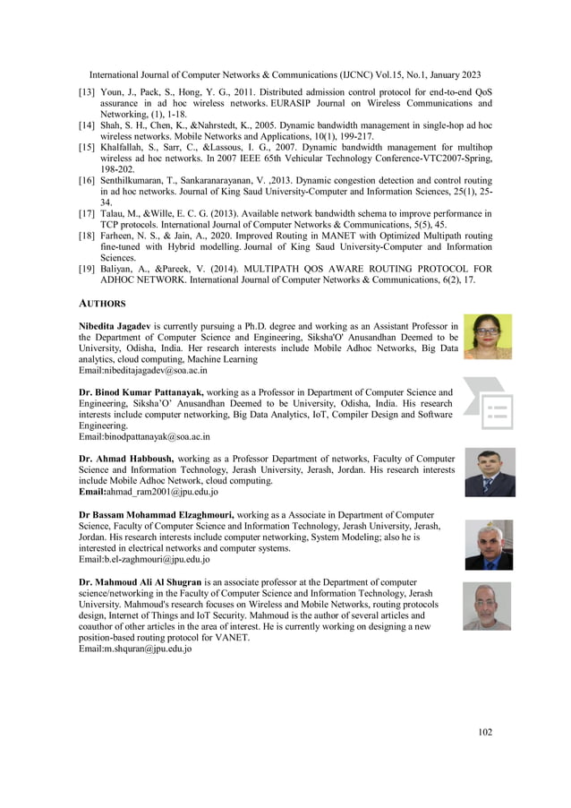 ADAPTIVE BANDWIDTH MANAGEMENT MODEL FOR WIRELESS MOBILE AD-HOC NETWORK | PDF