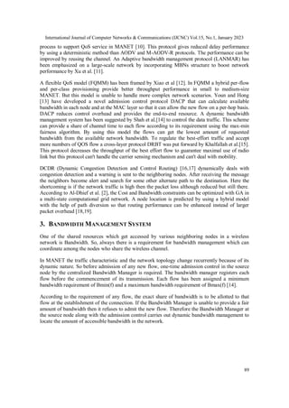 ADAPTIVE BANDWIDTH MANAGEMENT MODEL FOR WIRELESS MOBILE AD-HOC NETWORK ...