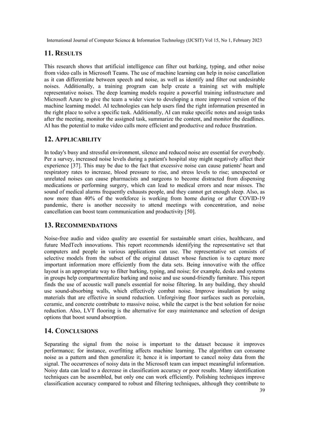 ACTIVE NOISE CANCELLATION IN MICROSOFT TEAMS USING AI & NLP POWERED ALGORITHMS | PDF
