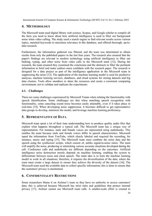 Active Noise Cancellation in Microsoft Teams Using AI & NLP Powered Algorithms | PDF