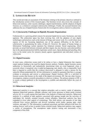 Behavioural Analytics in Cyber Security for Digital Forensics Application | PDF