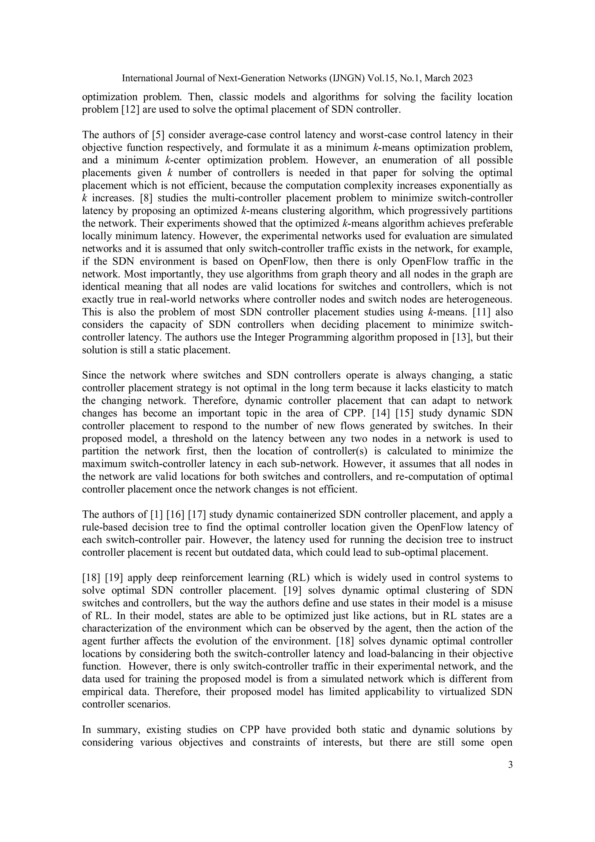 Dynamic SDN Controller Placement based on Deep Reinforcement Learning | PDF