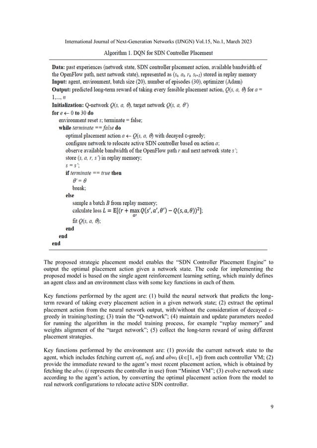 Dynamic SDN Controller Placement based on Deep Reinforcement Learning | PDF