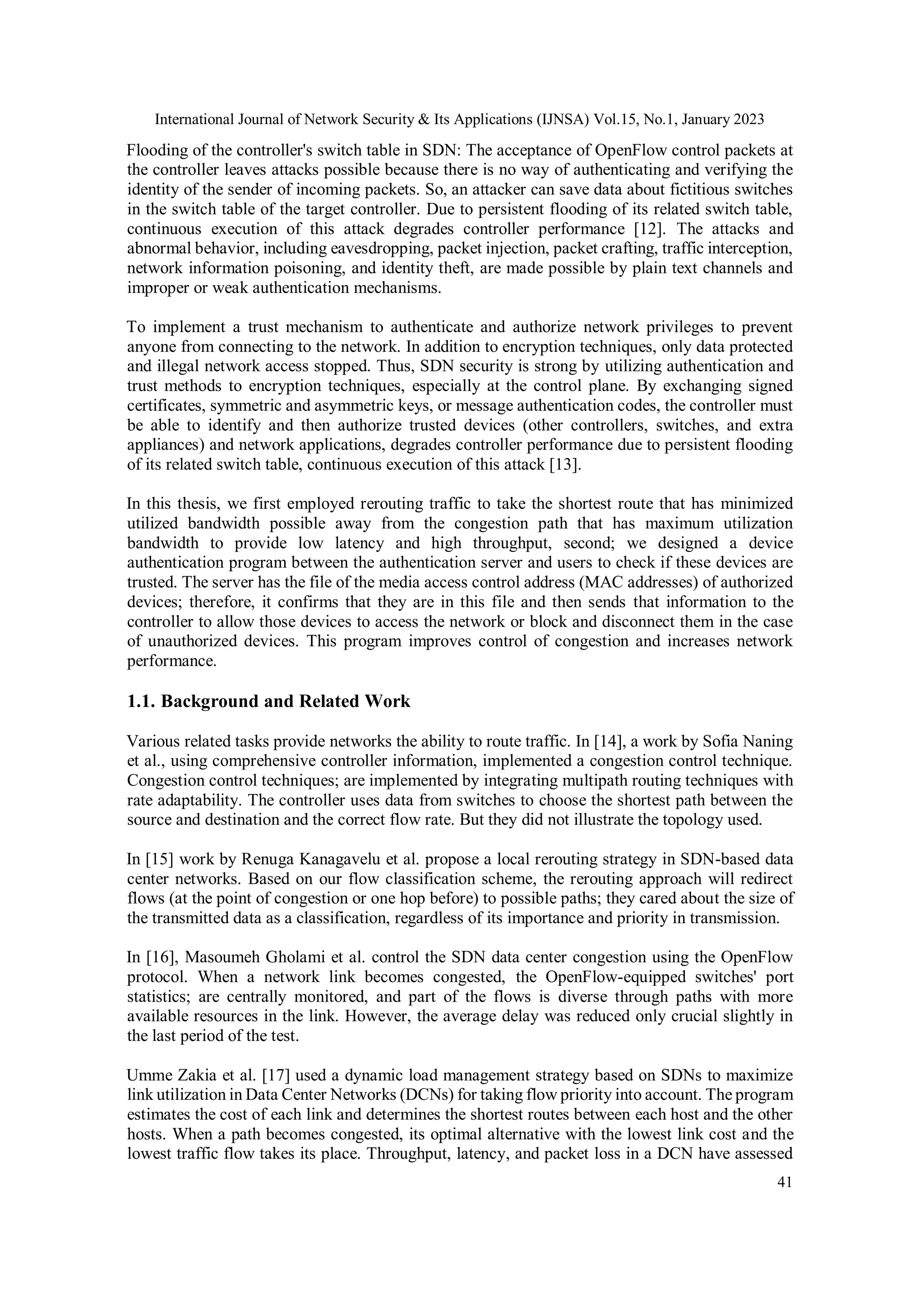 Optimizing Congestion Control By Using Devices Authentication In Software Defined Networks Pdf 5015