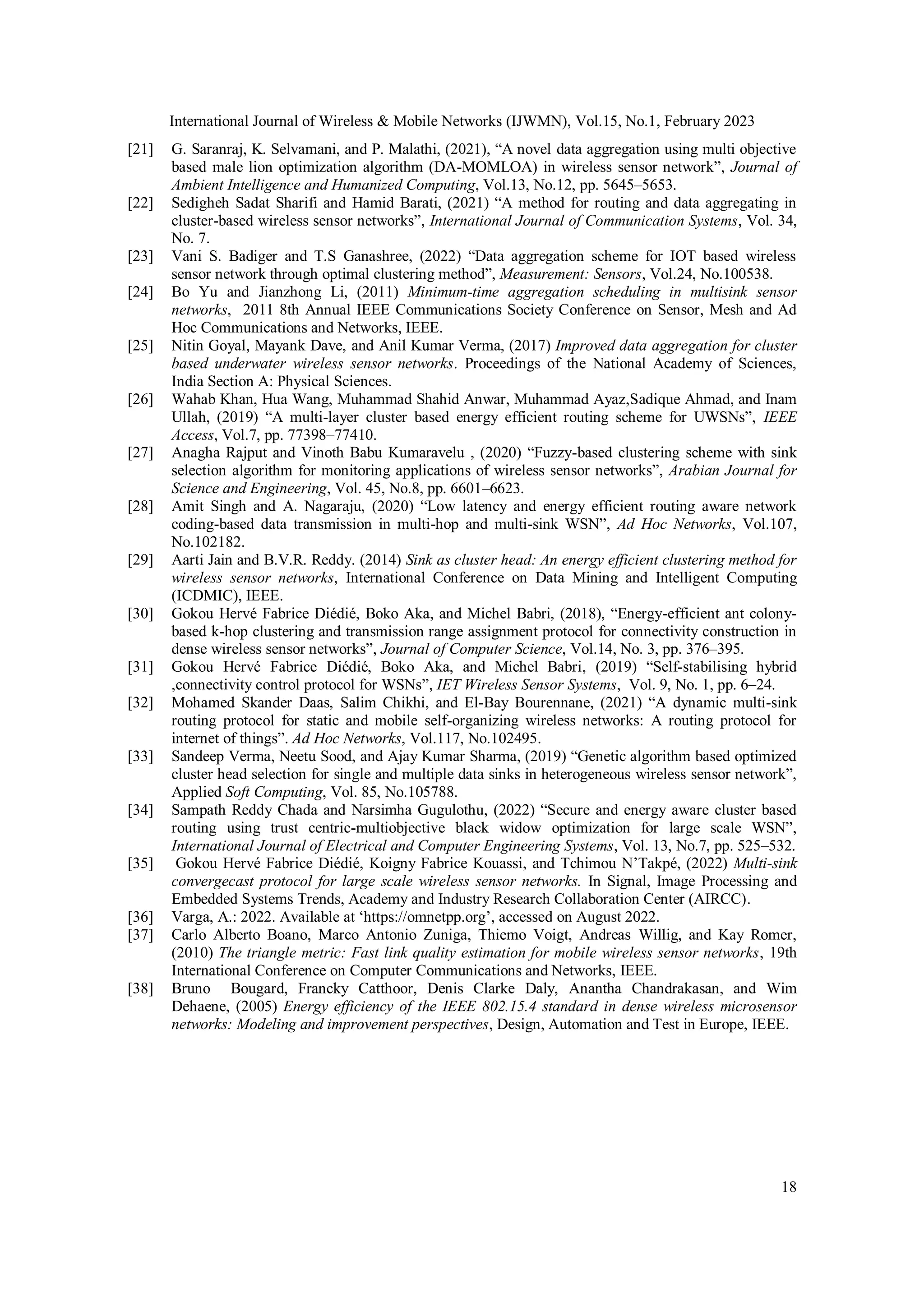 Cfms A Cluster Based Convergecast Framework For Dense Multi Sink Wireless Sensor Networks Pdf