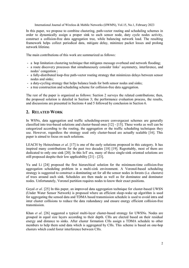 Cfms A Cluster Based Convergecast Framework For Dense Multi Sink Wireless Sensor Networks Pdf