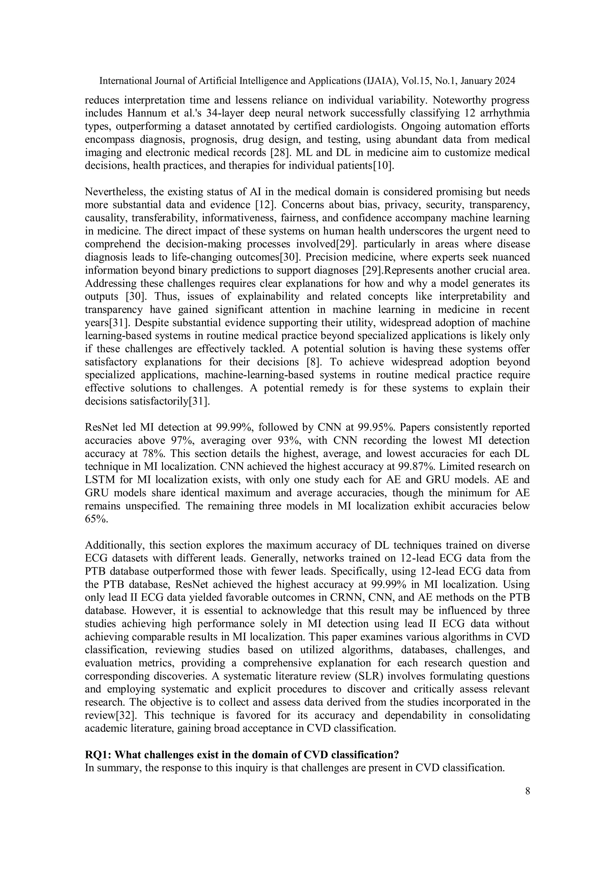 A COMPREHENSIVE SYSTEMATIC REVIEW FOR CARDIOVASCULAR DISEASE USING ...