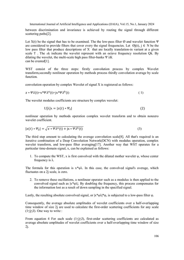 WAVELET SCATTERING TRANSFORM FOR ECG CARDIOVASCULAR DISEASE CLASSIFICATION | PDF