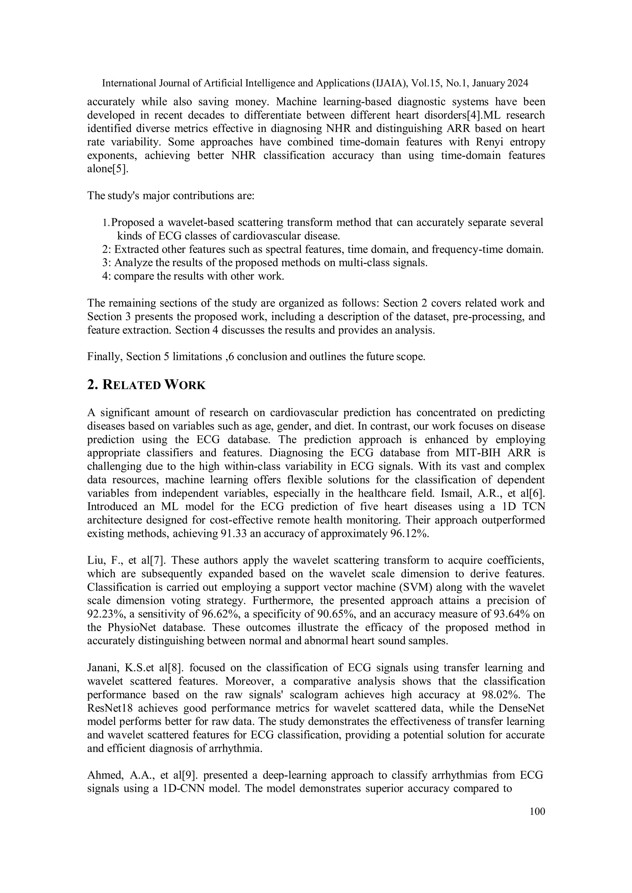 WAVELET SCATTERING TRANSFORM FOR ECG CARDIOVASCULAR DISEASE ...
