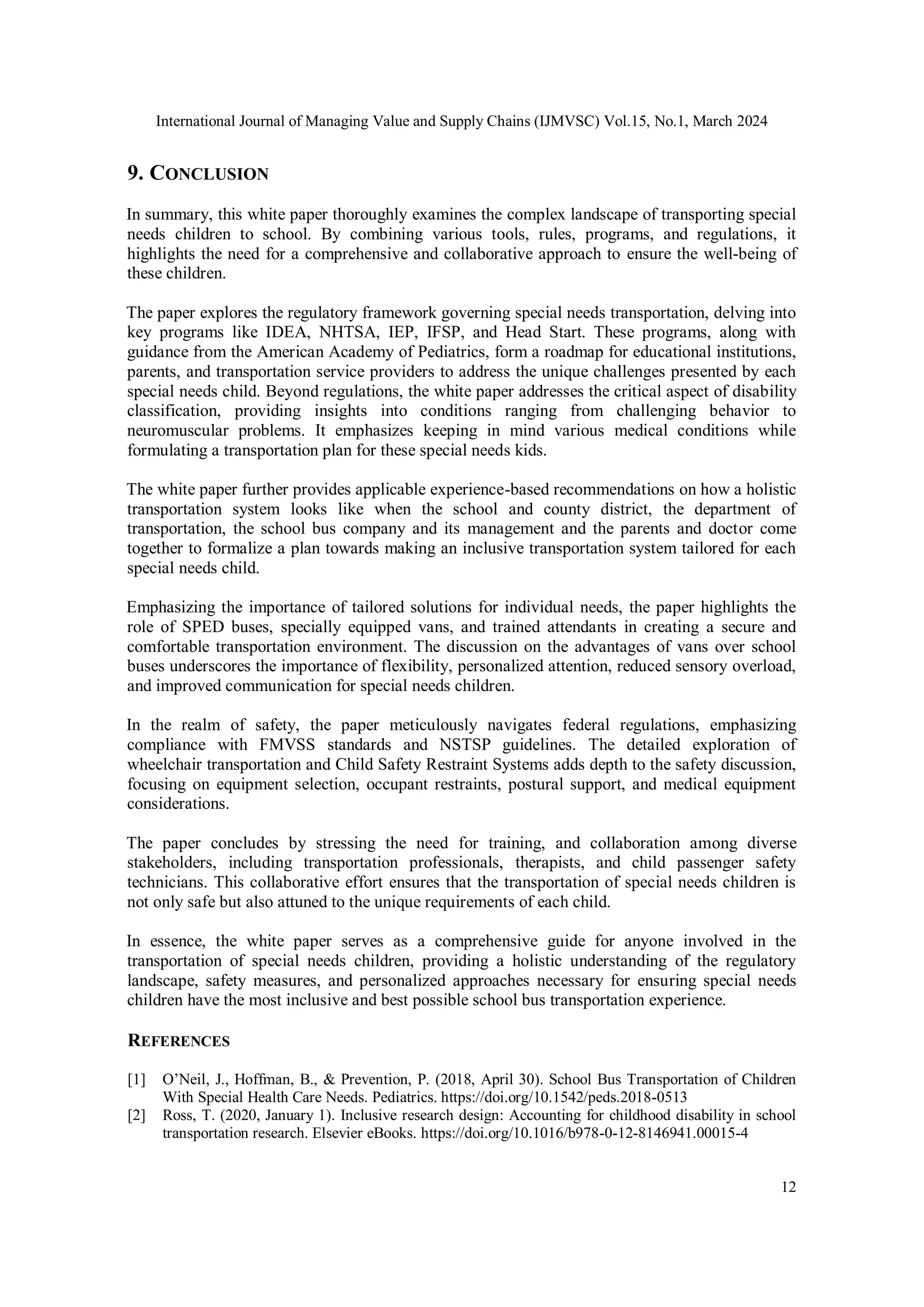 Safe and Inclusive School Bus Transportation System for Special Needs ...