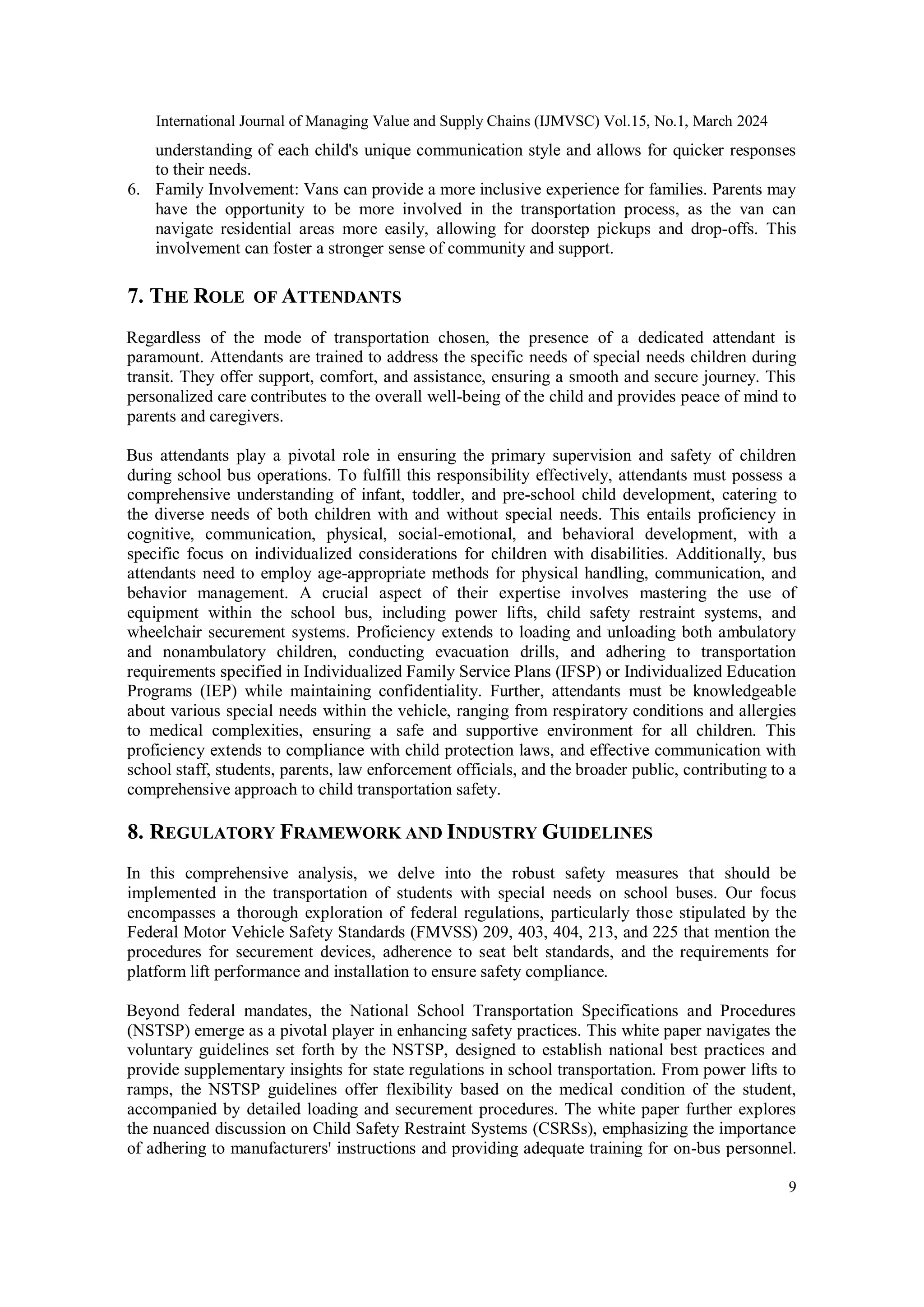 Safe and Inclusive School Bus Transportation System for Special Needs Children | PDF