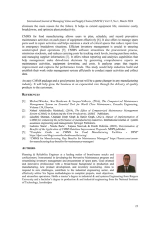 CMMS- Streamlining Maintenance management for Food and Beverage ...