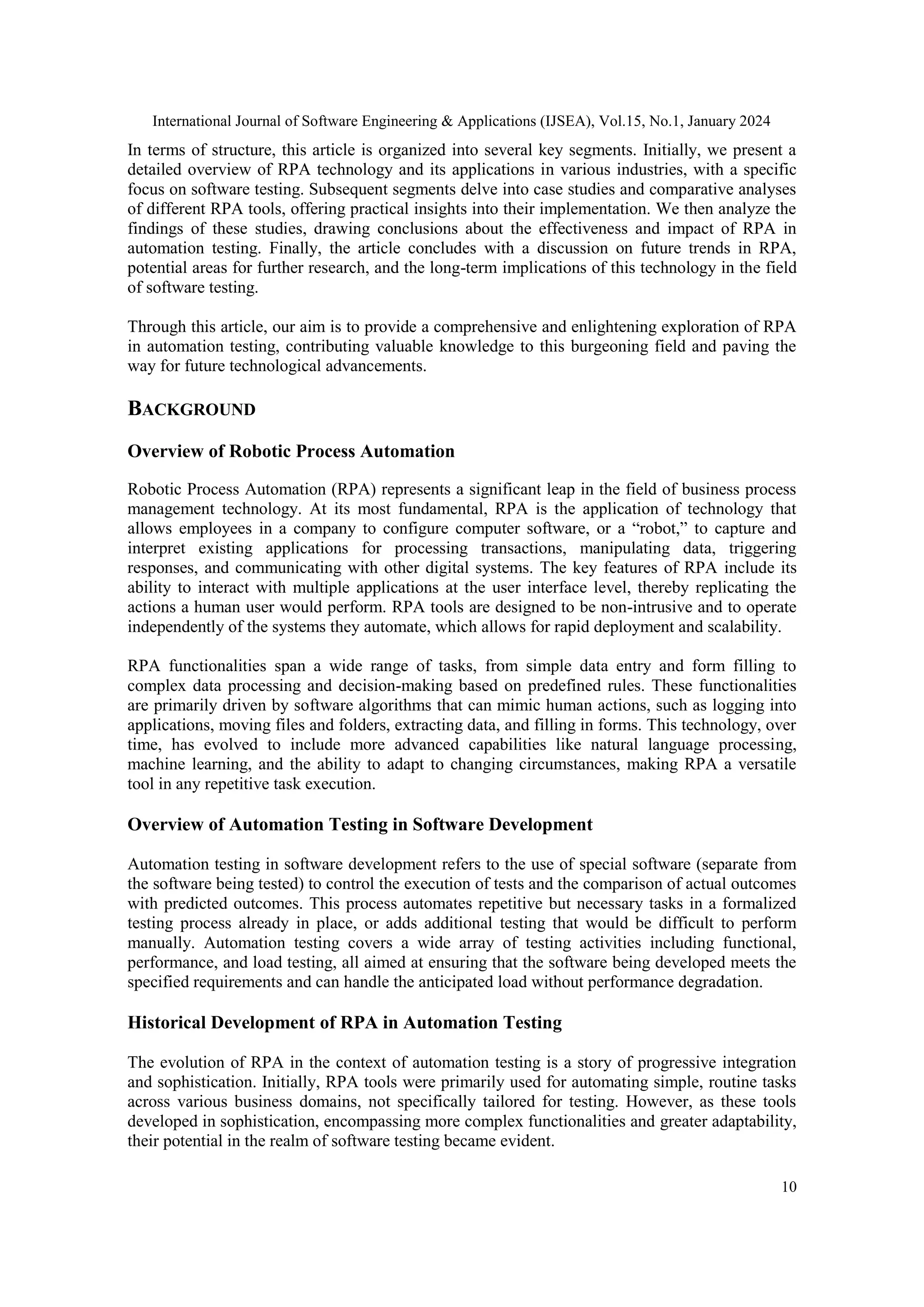 Robotic Process Automation Rpa Towards Automation Testing Pdf