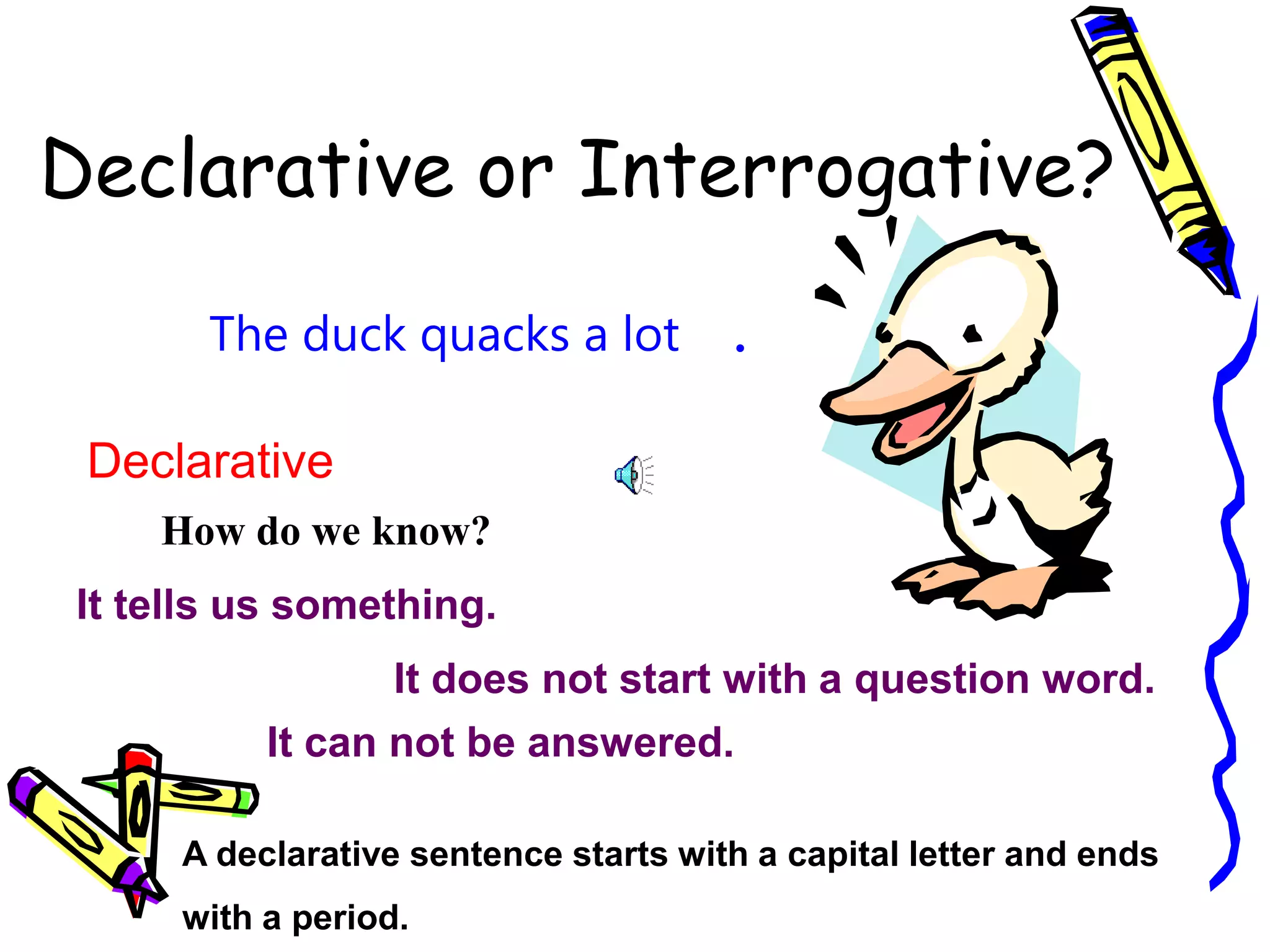 Declarative sentence | PPT