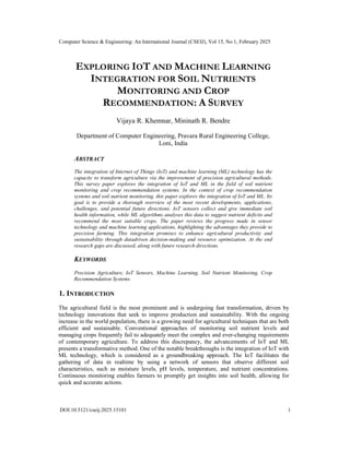 Exploring IoT and Machine Learning Integration for Soil Nutrients ...