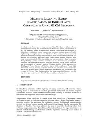 Machine Learning-based Classification of Indian Caste Certificates ...
