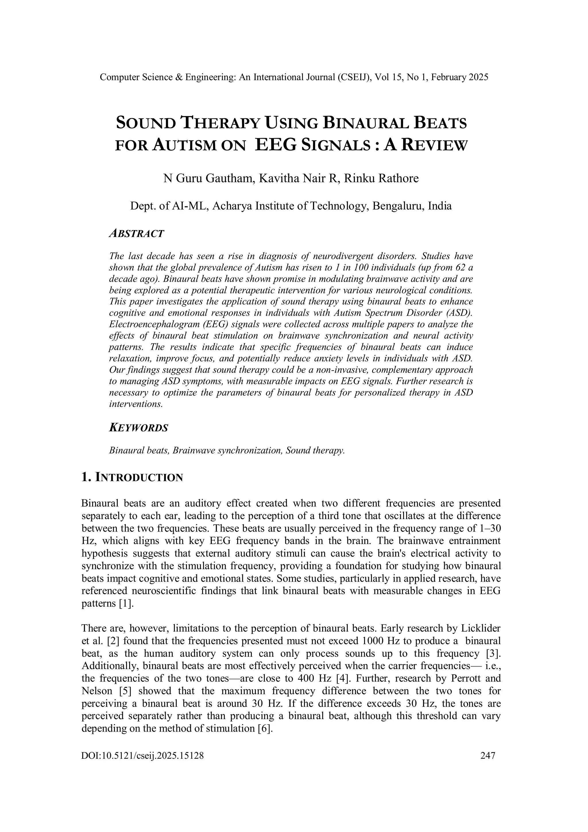 Sound Therapy using Binaural Beats for Autism on EEG signals : A Review ...