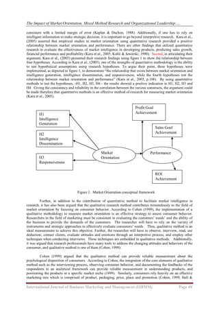 The Impact of Market Orientation, Mixed Method Research and Organizational Leadership: A ...
