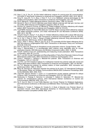 Circular polarization folded reflectarray antenna for 5G applications ...