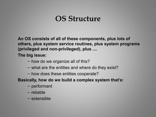 OS Components and Structure | PPT