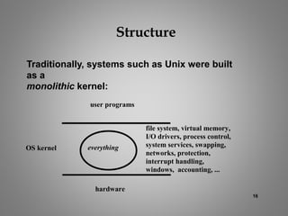 OS Components and Structure | PPT