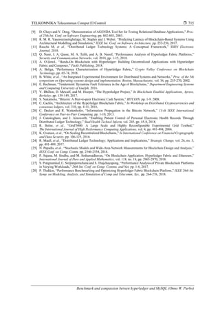 Benchmark and comparison between hyperledger and MySQL | PDF | Databases | Computer Software and ...