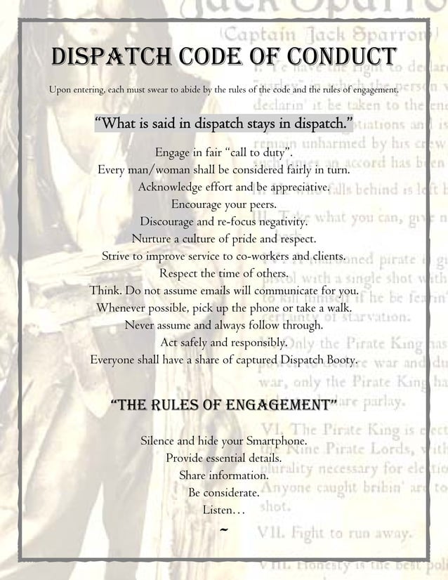 DISPATCH CODE of CONDUCT | PDF
