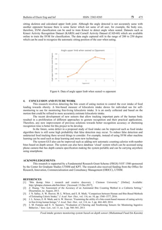 Food intake gesture monitoring system based-on depth sensor | PDF | Oral care | Personal Care
