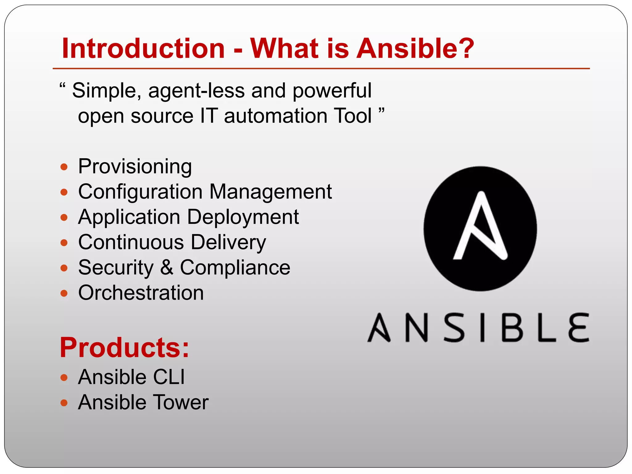 Ansible Introduction | PPT