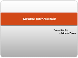 Ansible Introduction | PPT