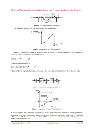 Design and Simulation Fractional-N Phase Locked Loop Frequency Synthesizer using Sigma-Delta ...