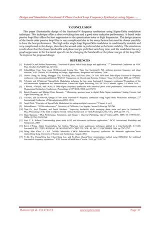 Design and Simulation Fractional-N Phase Locked Loop Frequency Synthesizer using Sigma-Delta ...