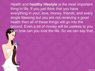Health Tips For A Healthy Life Style | PPT