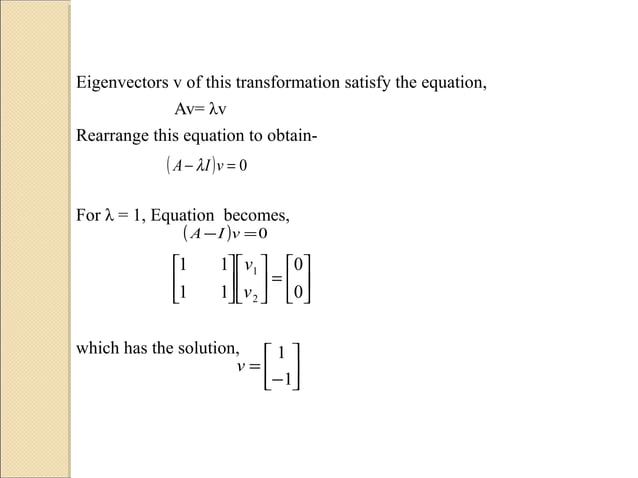 Eigenvalues and Eigenvectors | PPT | Physics | Science