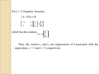 Eigenvalues and Eigenvectors | PPT
