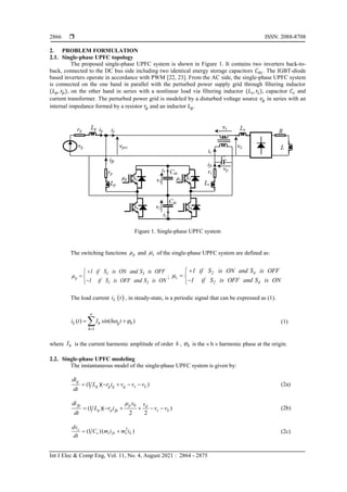 Nonlinear control strategy of single-phase unified power flow ...