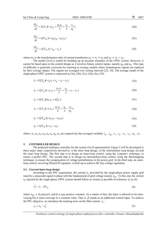 Nonlinear control strategy of single-phase unified power flow ...